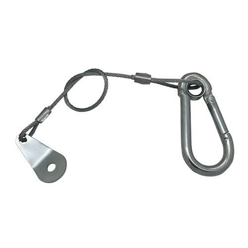 10mm BZP Spring Snap Hook with Retaining Wire and TAB