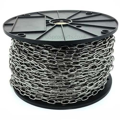 3mm Steel Short Link Chain | 100m Stainless Steel Chain Reel