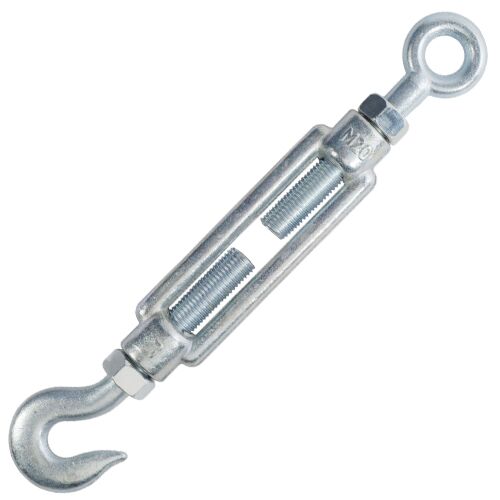 8mm BZP Steel Hook/Eye Turnbuckles with Locking Nuts
