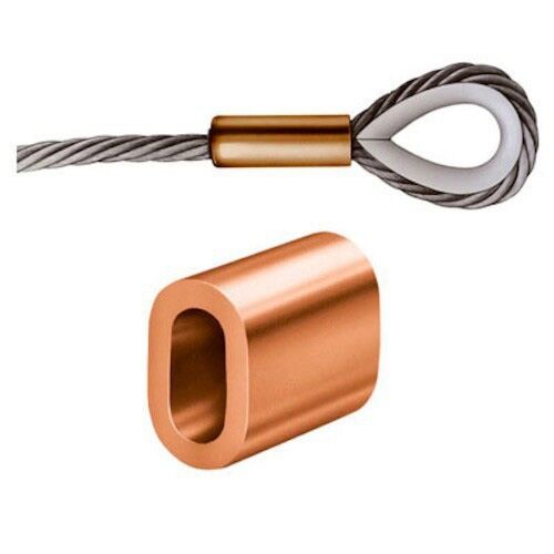 4mm Talurit Copper Steel Wire Rope Ferrule | GS Products UK