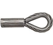 Stainless Steel Ferrule Hard Eye - 8mm Wire Rope