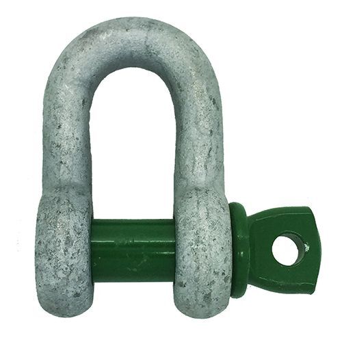 Galvanised green screw pin d shackle | Stainless Direct
