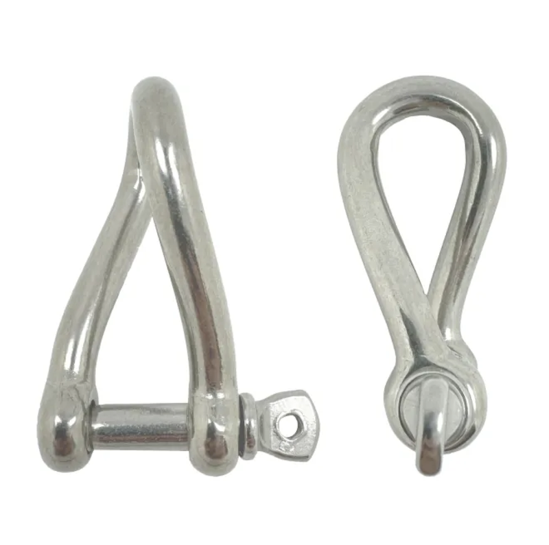 Stainless steel twisted d shackles | Stainless Direct