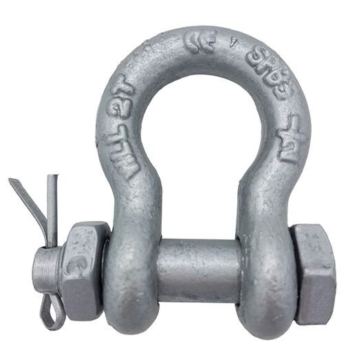 Galvanised us fed bow shackle with safety pin | Stainless direct